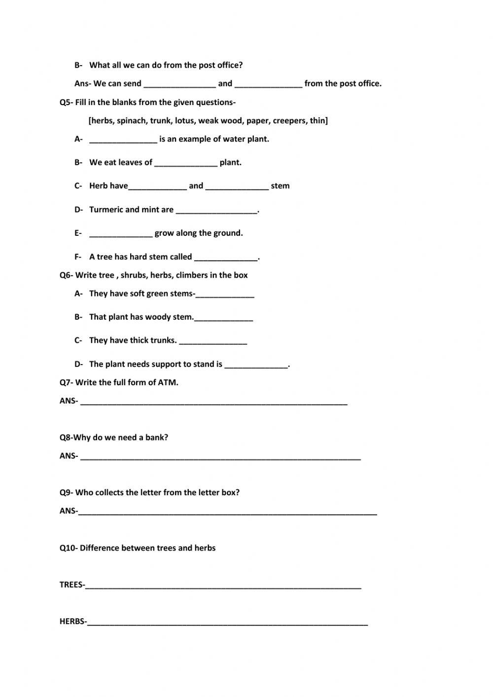 Evs free exercise | Live Worksheets