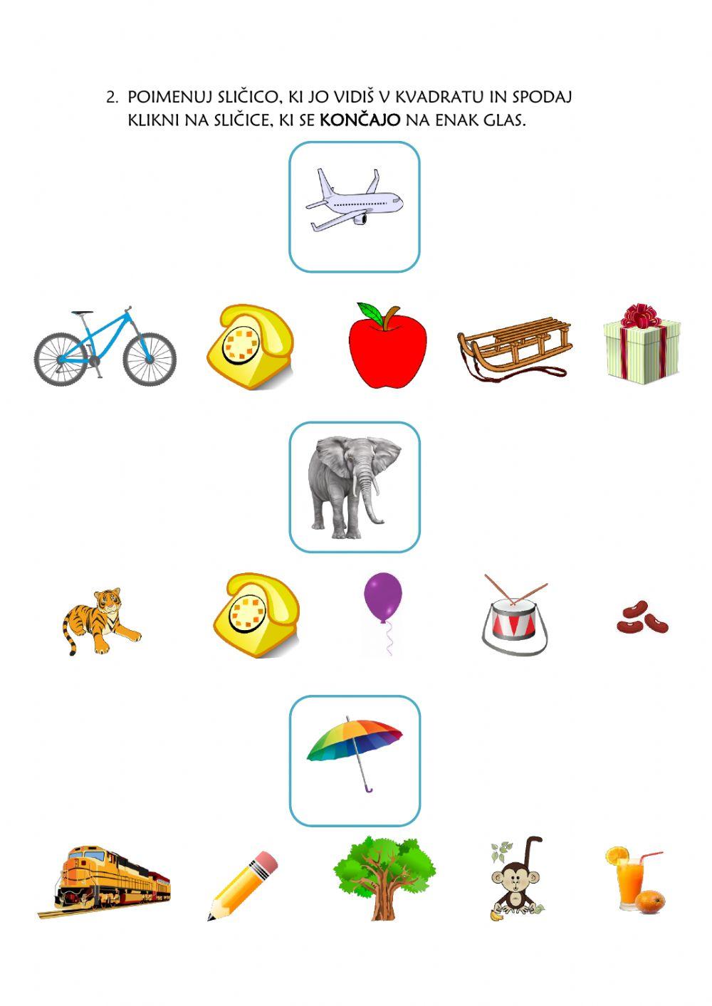 Prvi in zadnji glas online exercise for | Live Worksheets