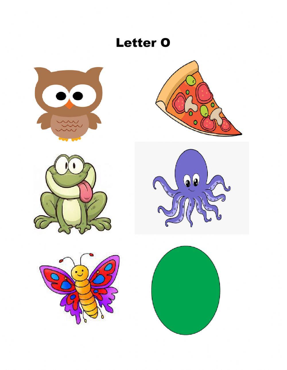 Letter O exercise for Preschool | Live Worksheets