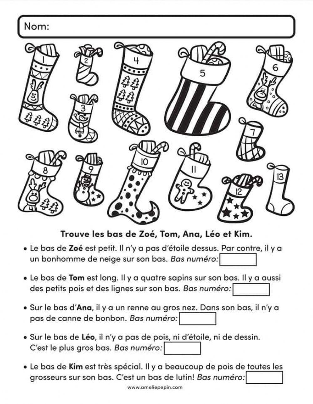 579748 | Bas de Noel | bblancofrancais | LiveWorksheets