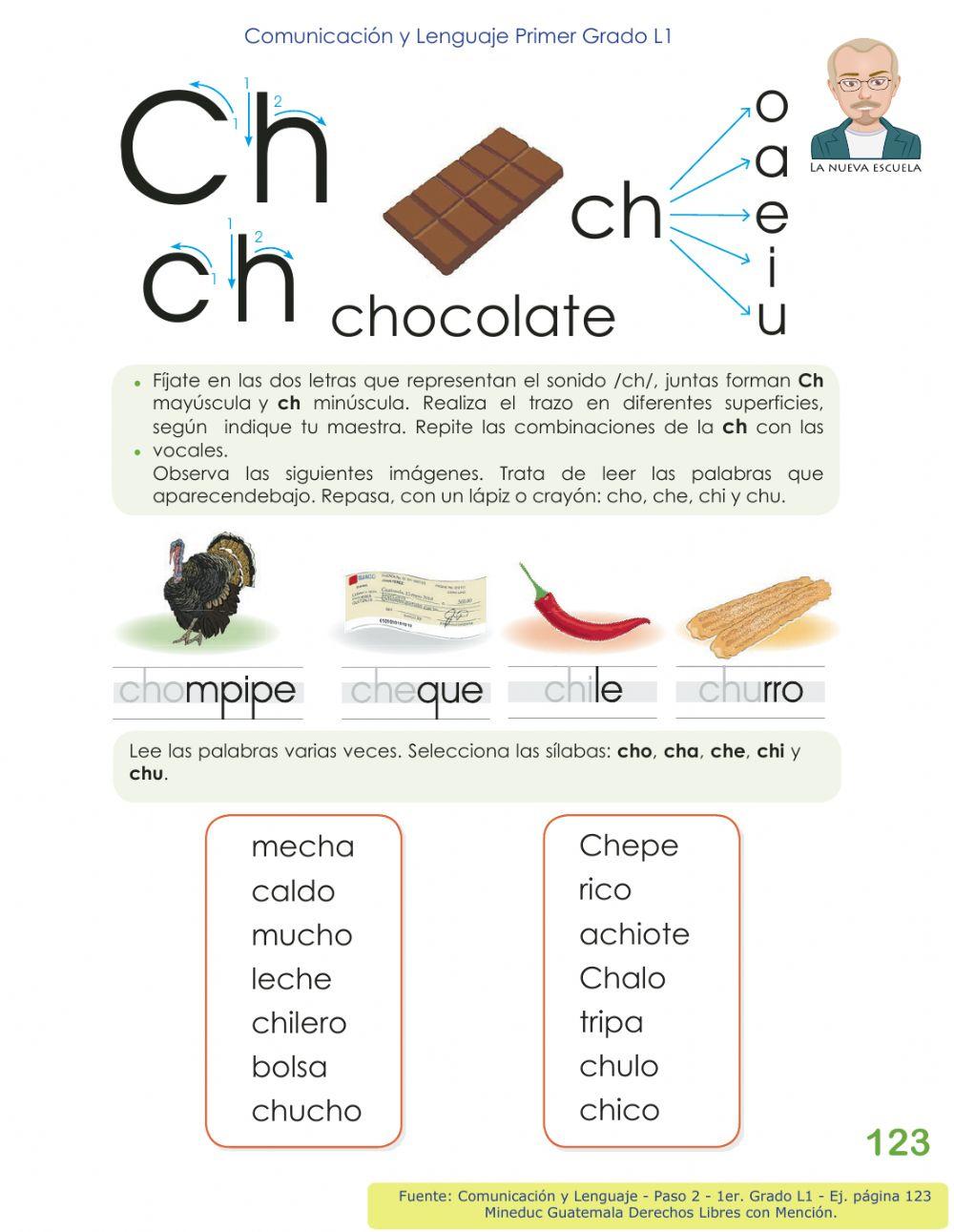 Comunicación y Lenguaje 1 L1 - Paso 2, p 123 - Aprendamos la letra Ce ...