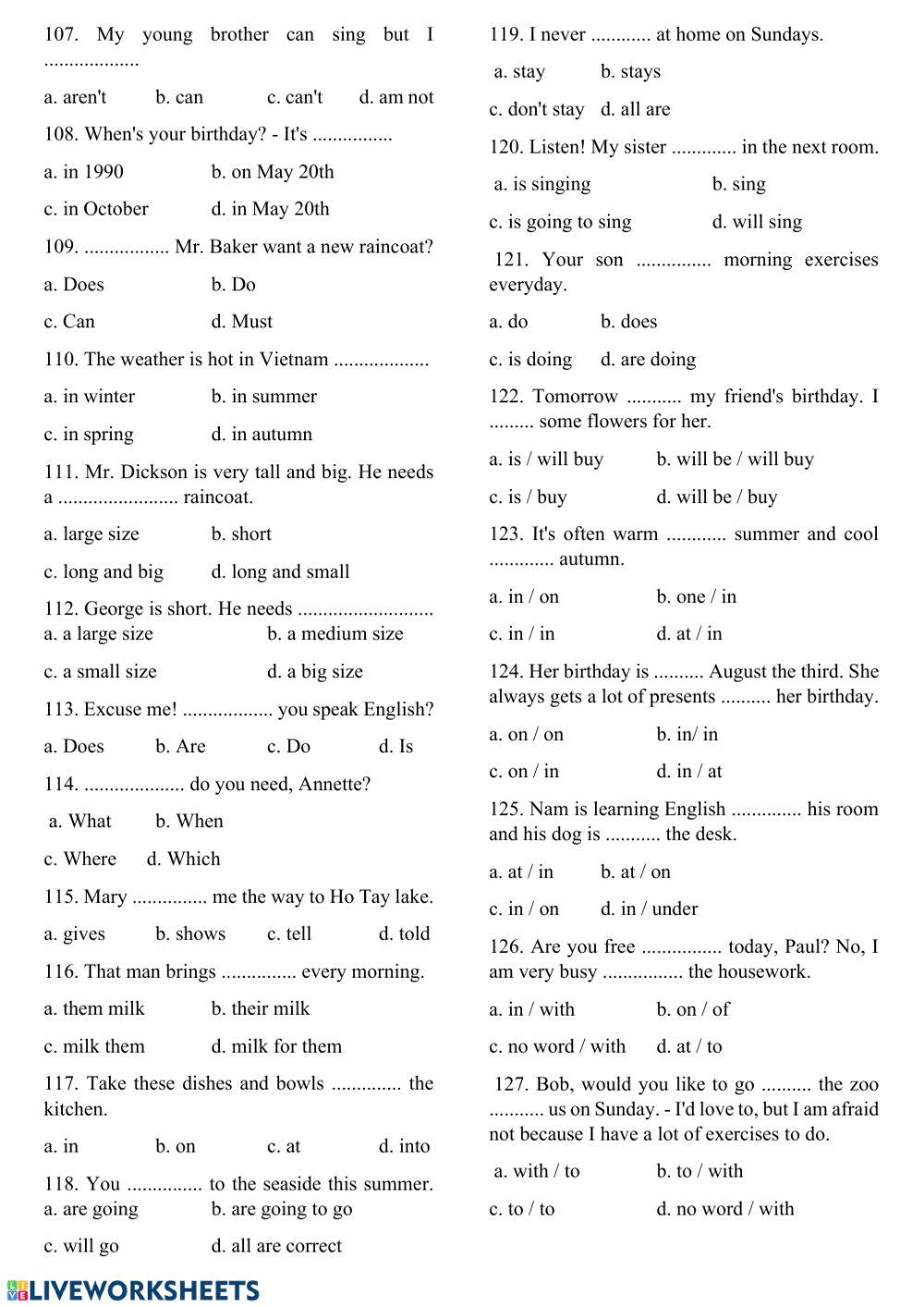 Test online pdf activity | Live Worksheets