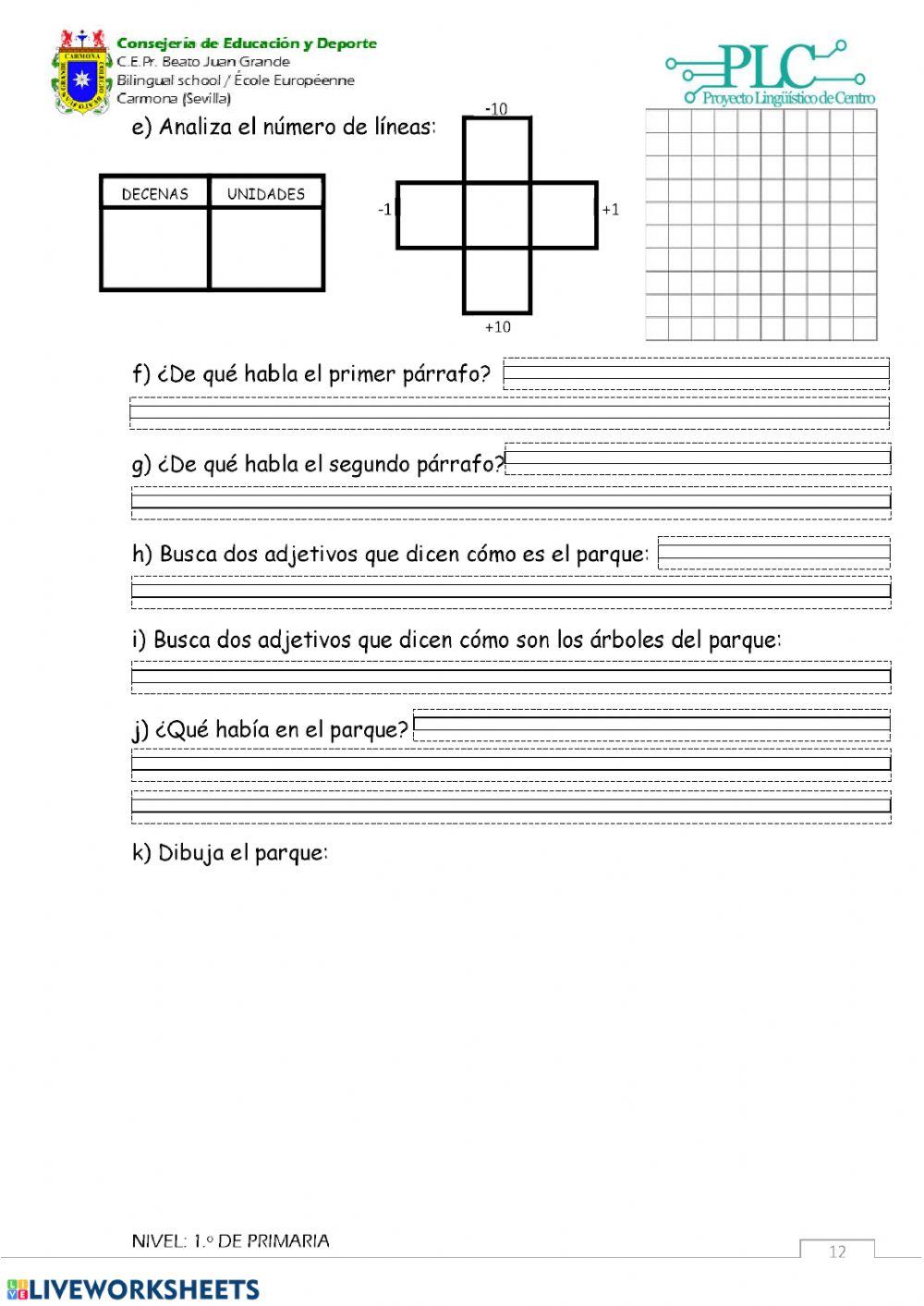 Cuadernillo PLC 1 - PÁGINA 12 worksheet | Live Worksheets