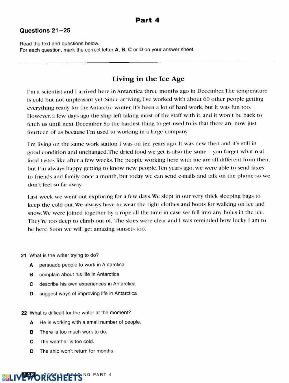 Test 12- PET Reading part 3 and 5 1908 | MissRawan