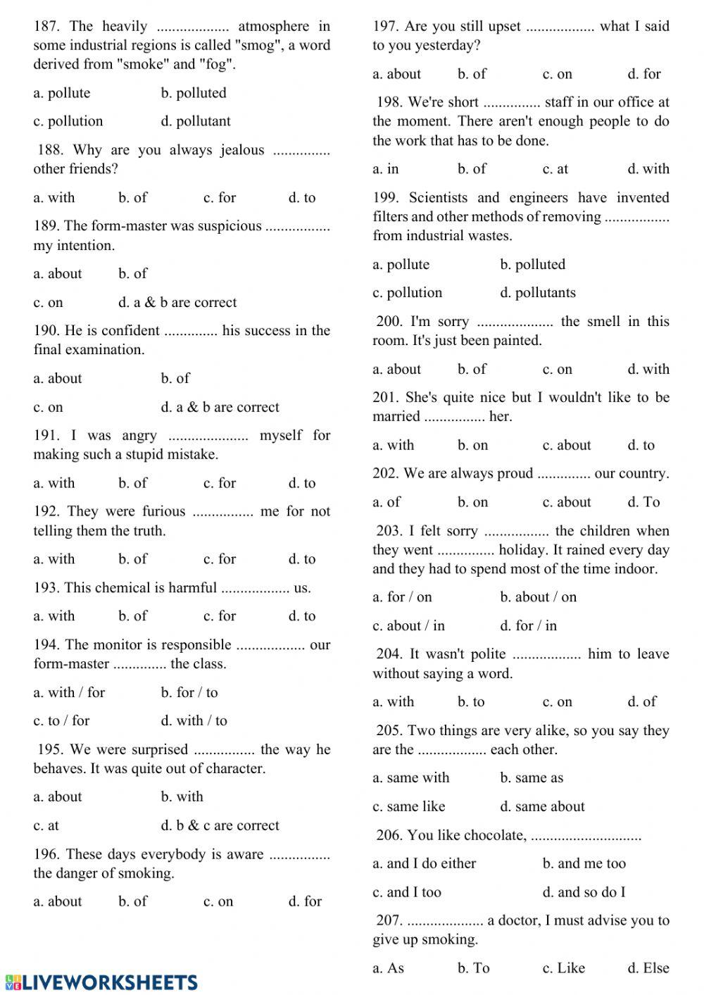 Test 6 interactive worksheet | Live Worksheets