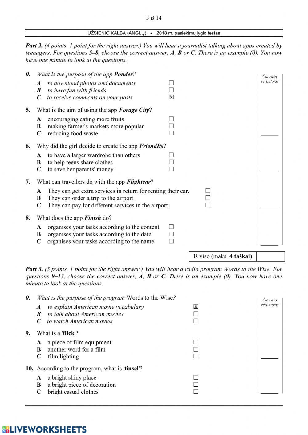 Pupp 2018 worksheet | Live Worksheets