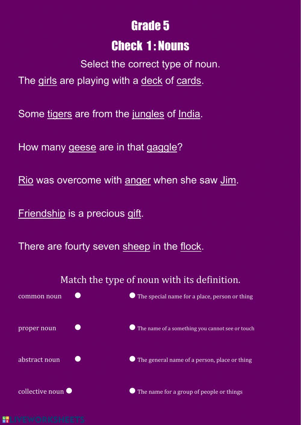 Grade 5 Nouns Worksheet Live Worksheets grade-5-nouns-worksheet-live-worksheets