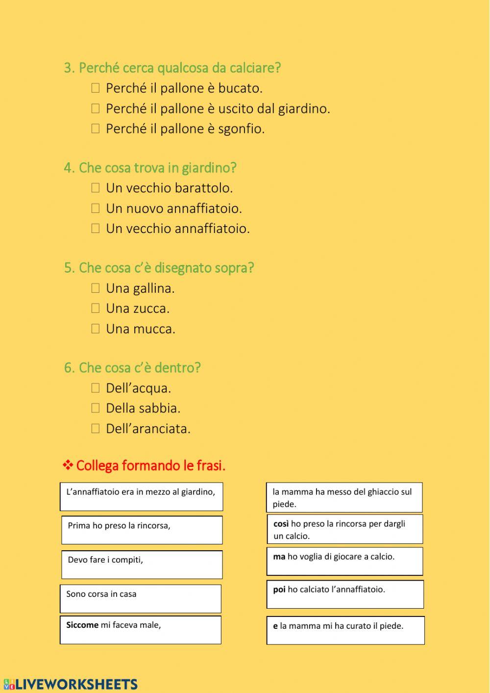 Il piede worksheet | Live Worksheets