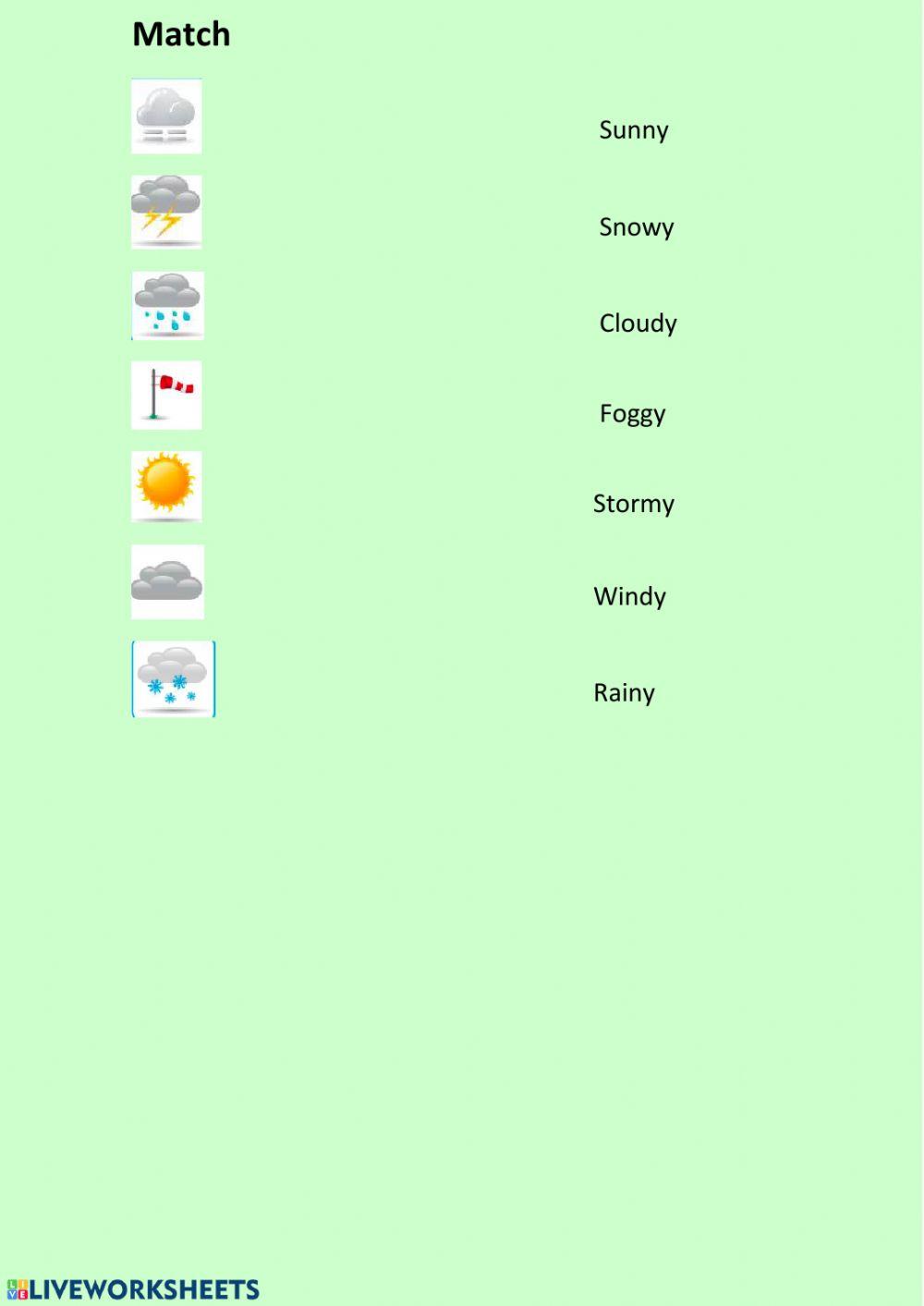 Weather online worksheet | Live Worksheets