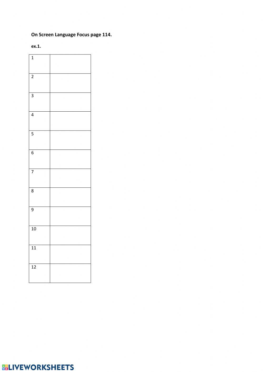 On Screen B1-unit 7-language knowledge and progress check online exercise for | Live Worksheets