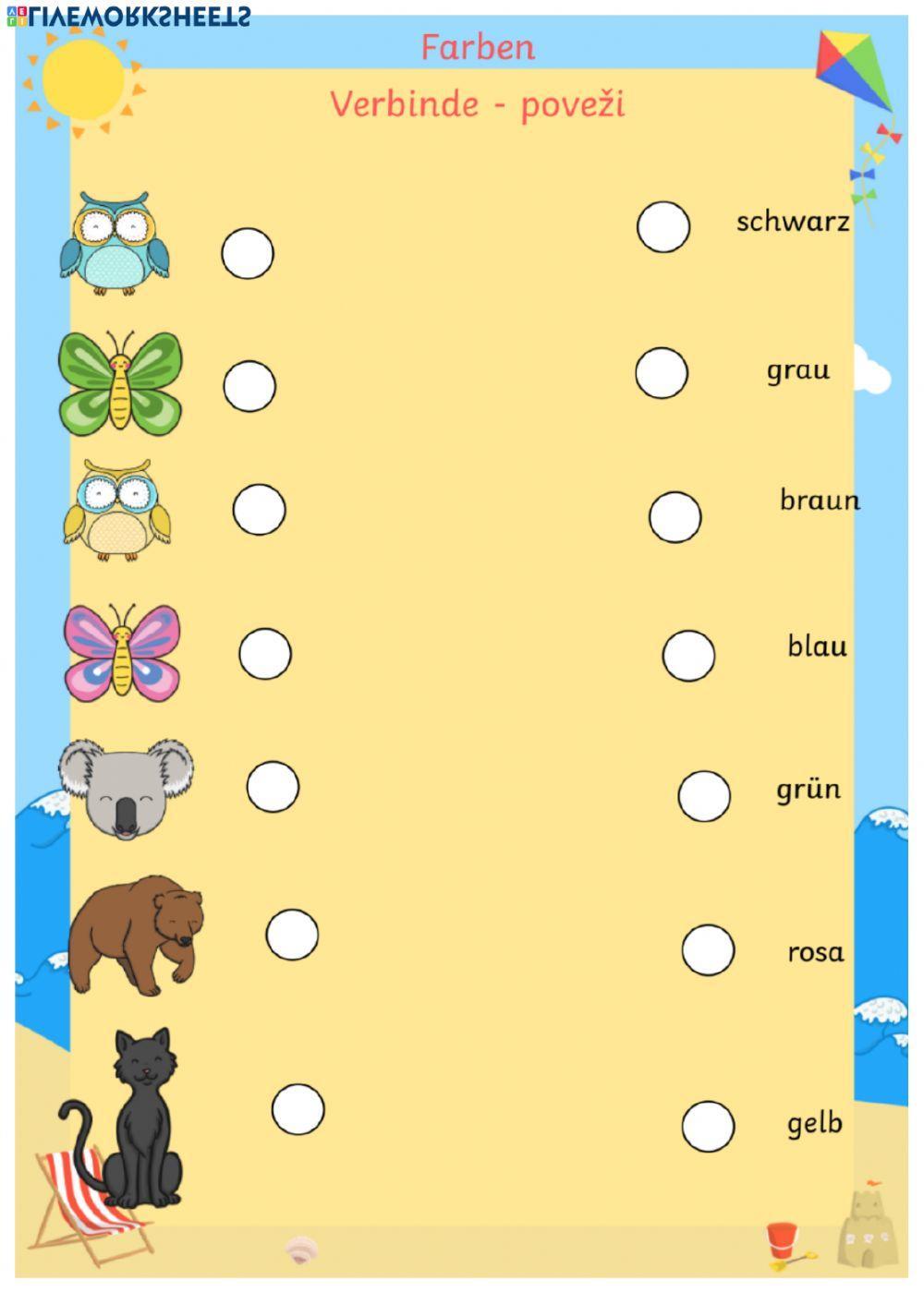 Farben | Free Interactive Worksheets | 61879