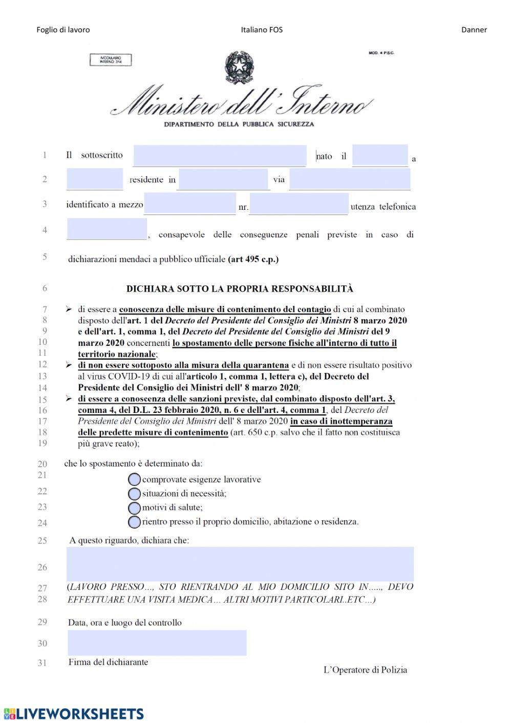 Modulo Corona worksheet | Live Worksheets
