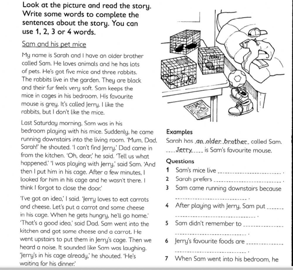 Reading online worksheet for Grade 5 | Live Worksheets