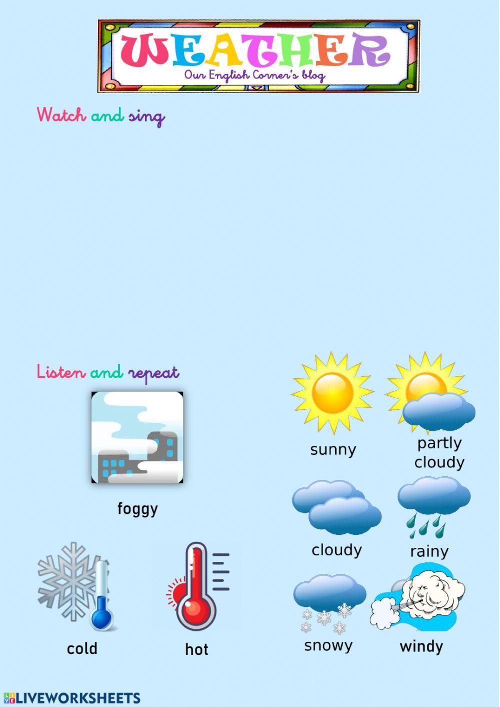 63044 | Weather | María Abilleira Pomar | LiveWorksheets