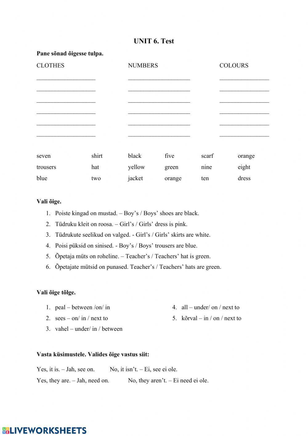 A1 worksheet | Live Worksheets