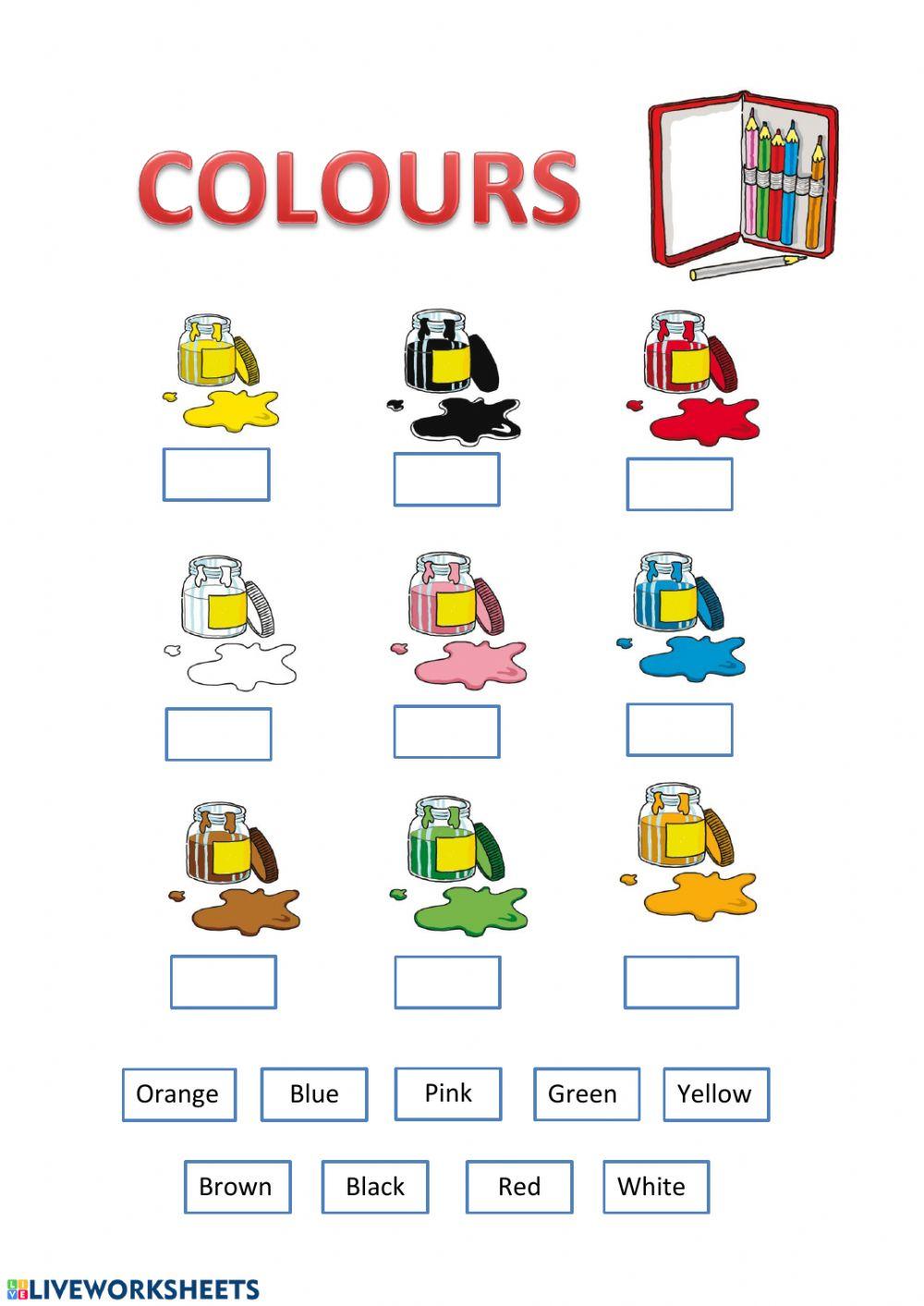 Colours online exercise for 3º Infantil-1º Primaria | Live Worksheets
