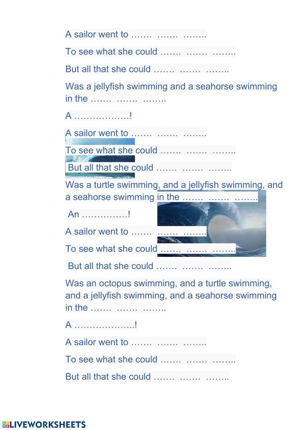 Sea worksheet | Live Worksheets