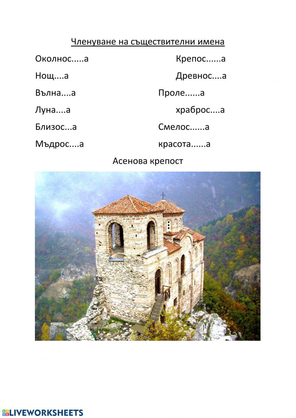 Членуване на съществителни имена Worksheet Live Worksheets