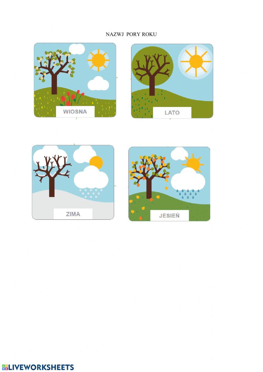 Pory roku | Free Interactive Worksheets | 64812