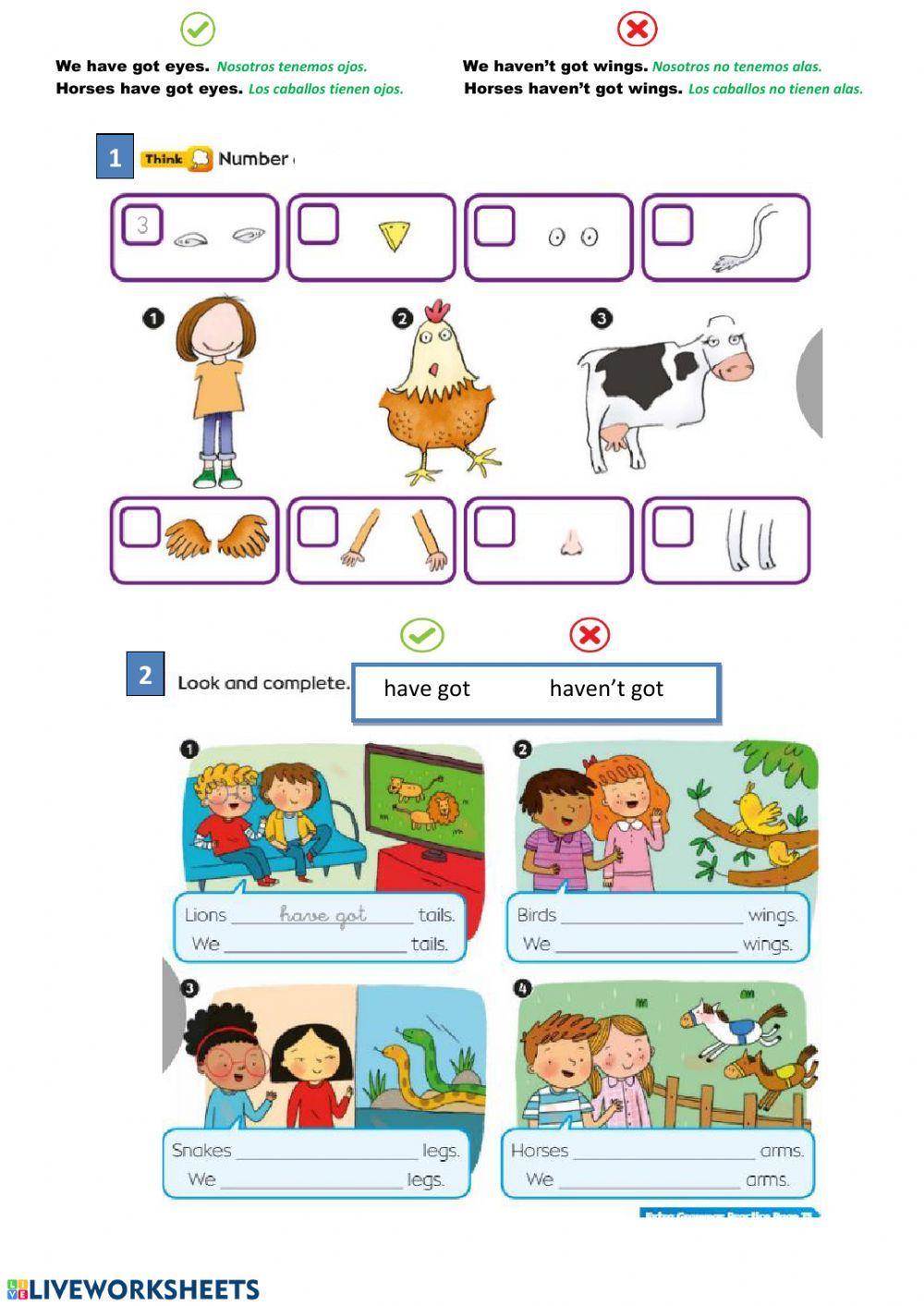 Body parts 2115 | ANGELAMP | Live Worksheets