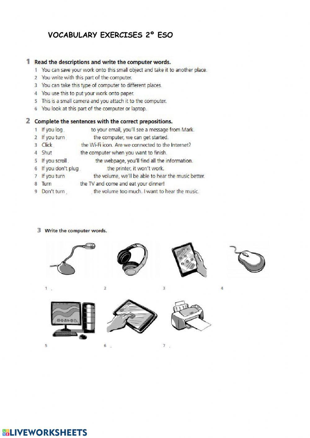 Technology online exercise | Live Worksheets