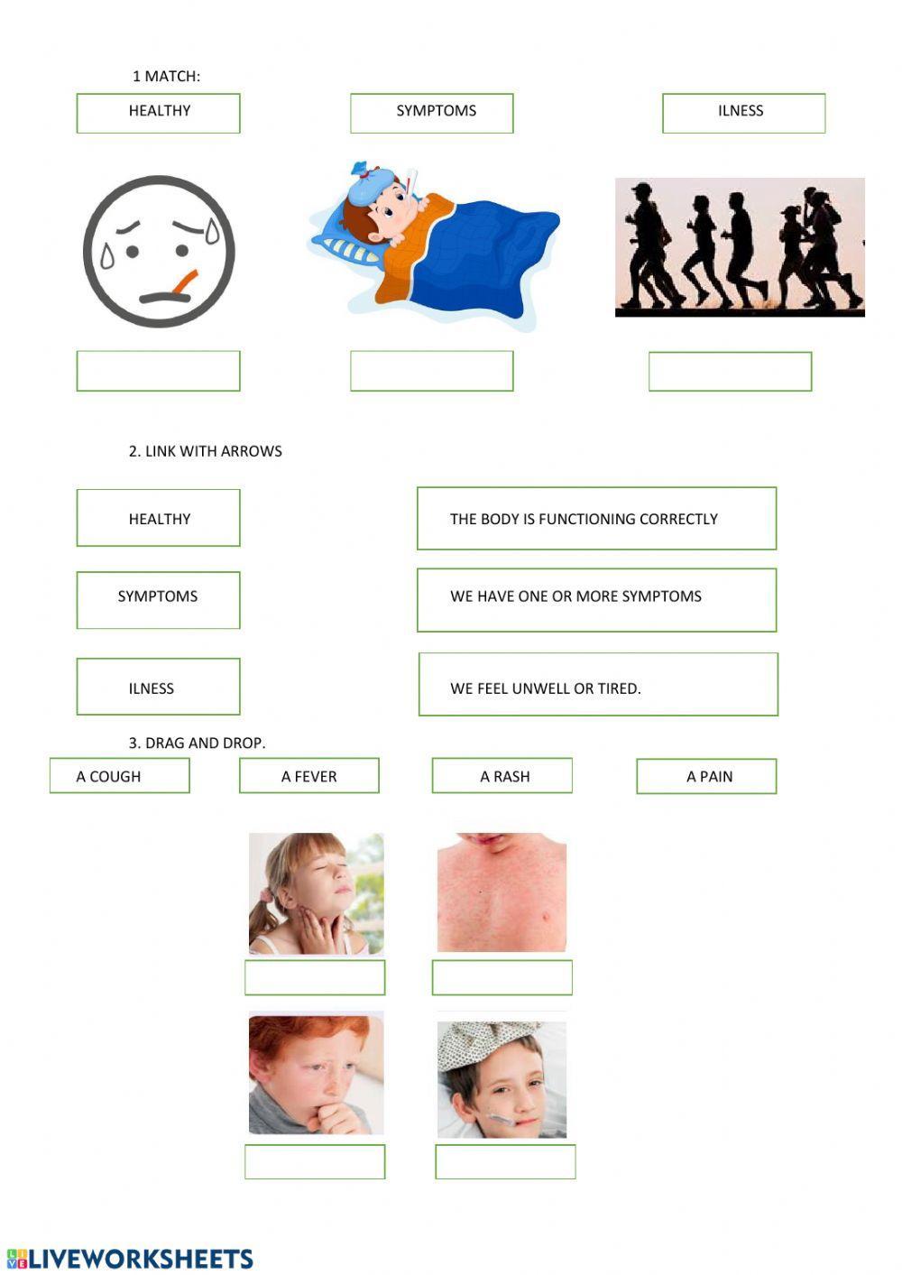 Symptoms worksheet | Live Worksheets