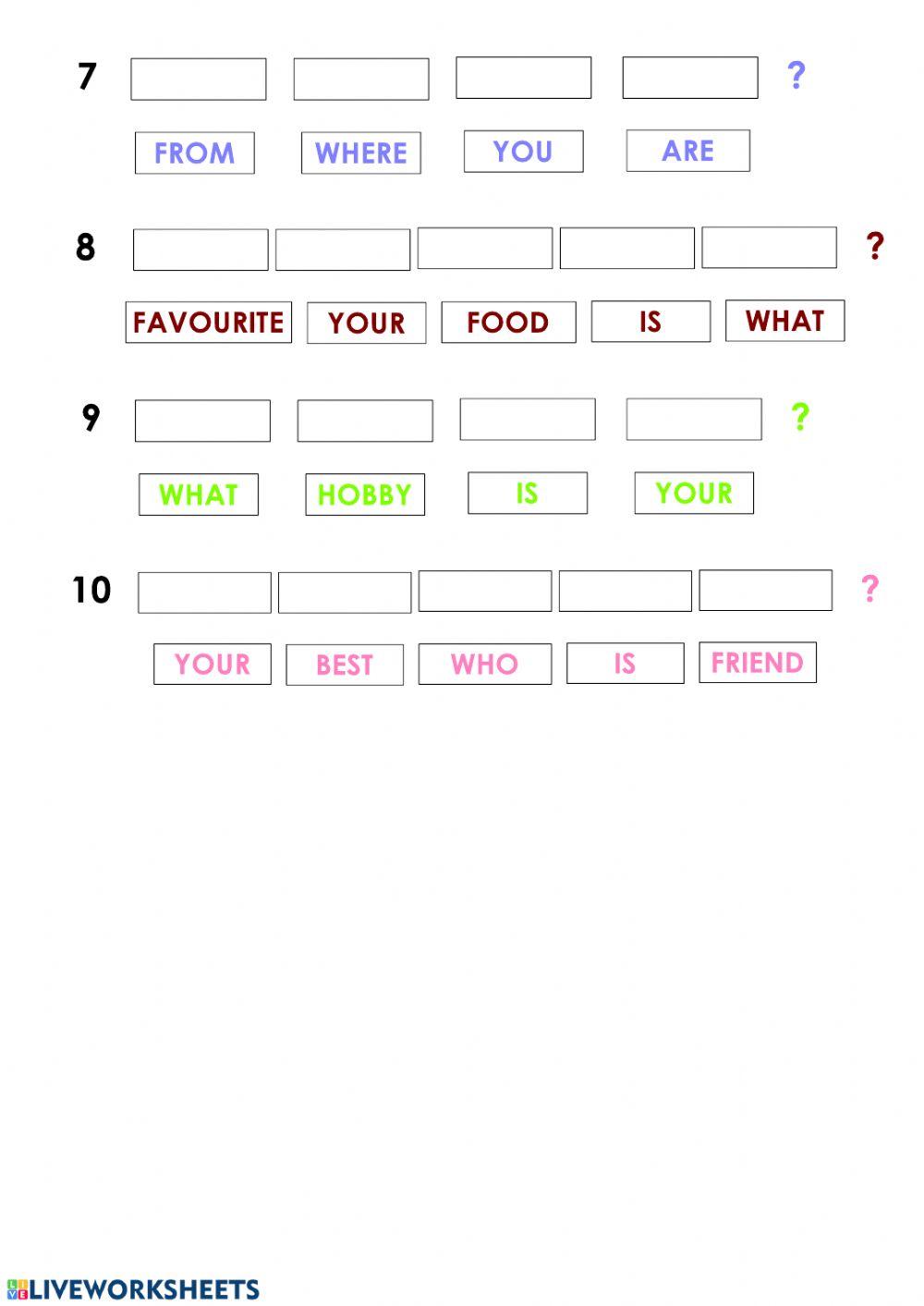 Personal Inform… | Free Interactive Worksheets | 65886