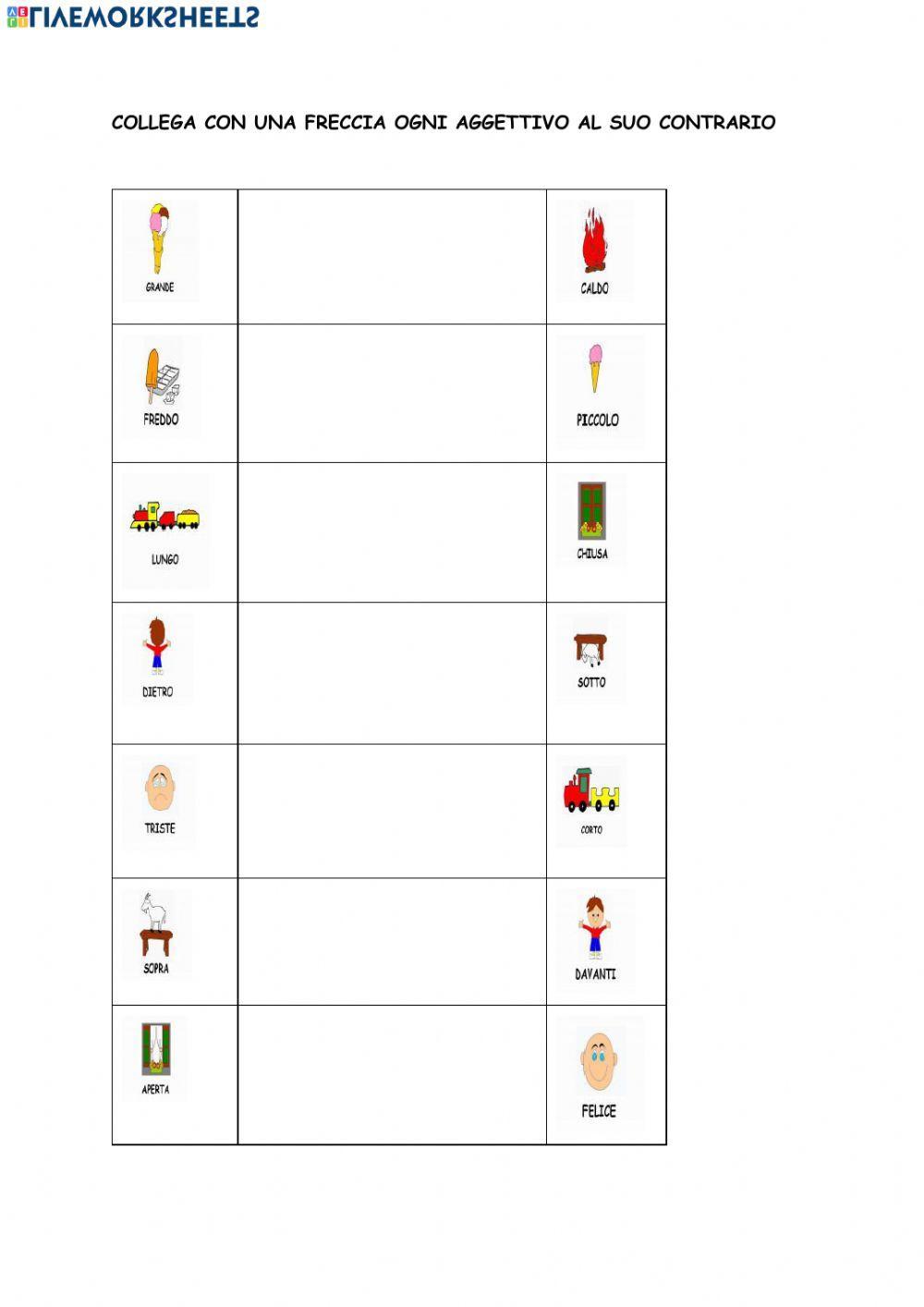 Contrari worksheet | Live Worksheets