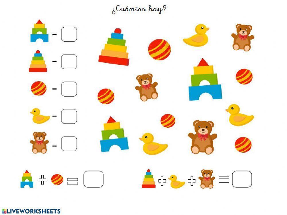 Sumas inicial | Free Interactive Worksheets | 66779