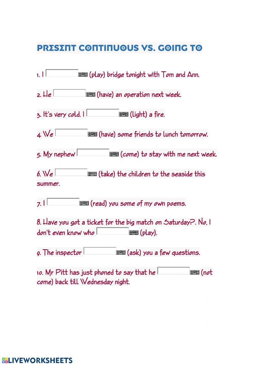 Present Continu… | Free Interactive Worksheets | 66998