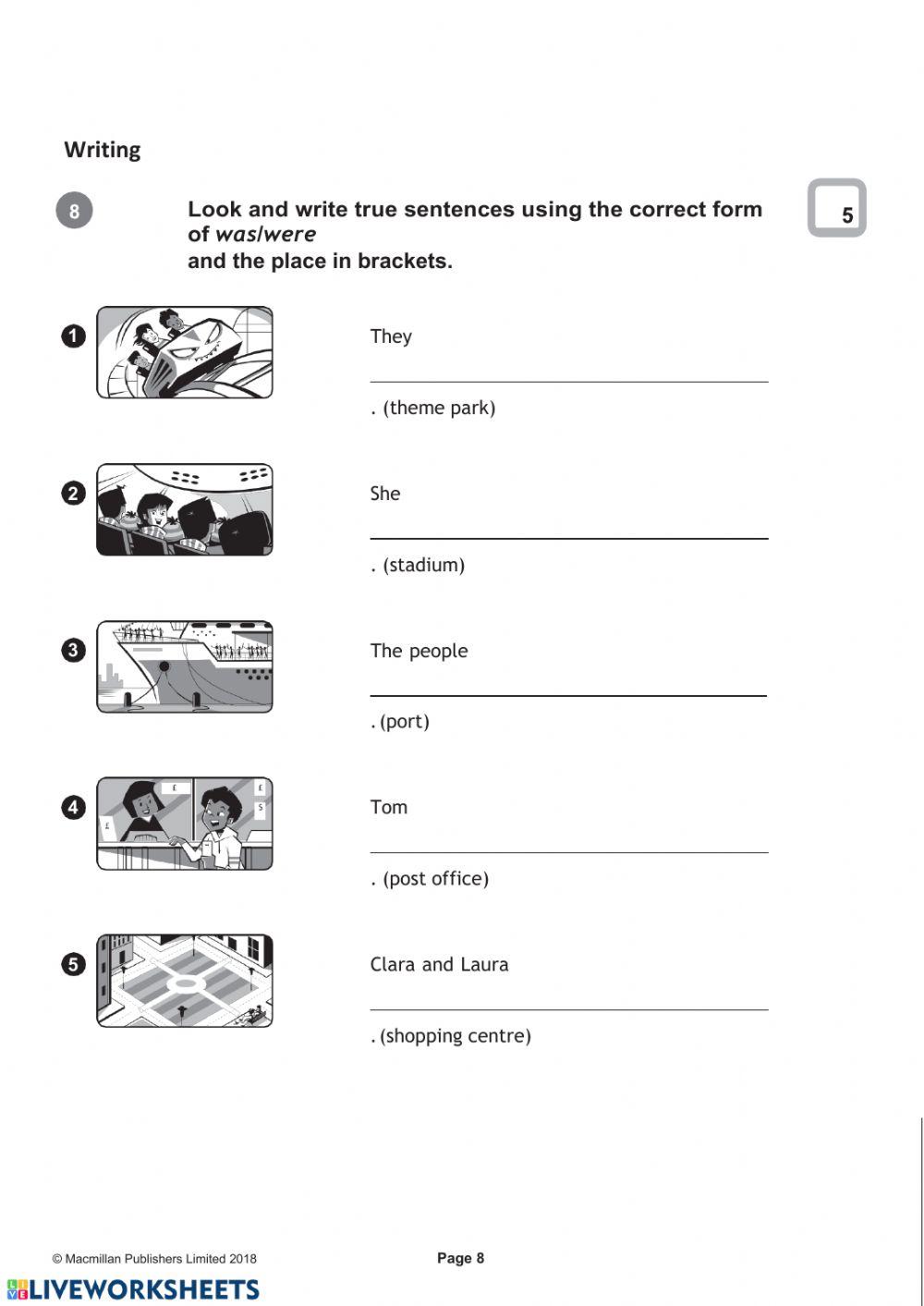 WRITING WAS-WERE UNIT 4 online exercise for | Live Worksheets