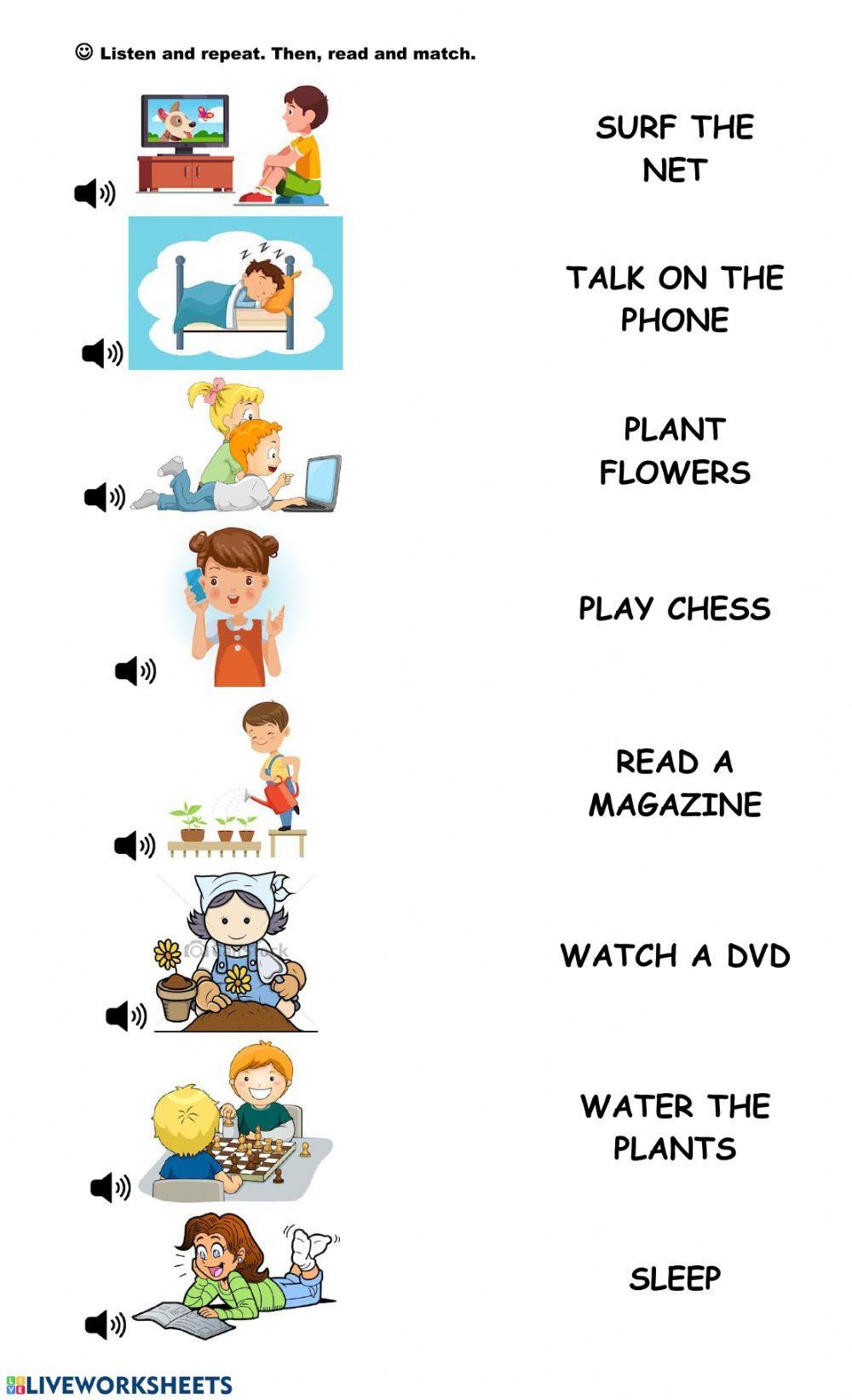 Actions and Present Continuous | Anipia | Live