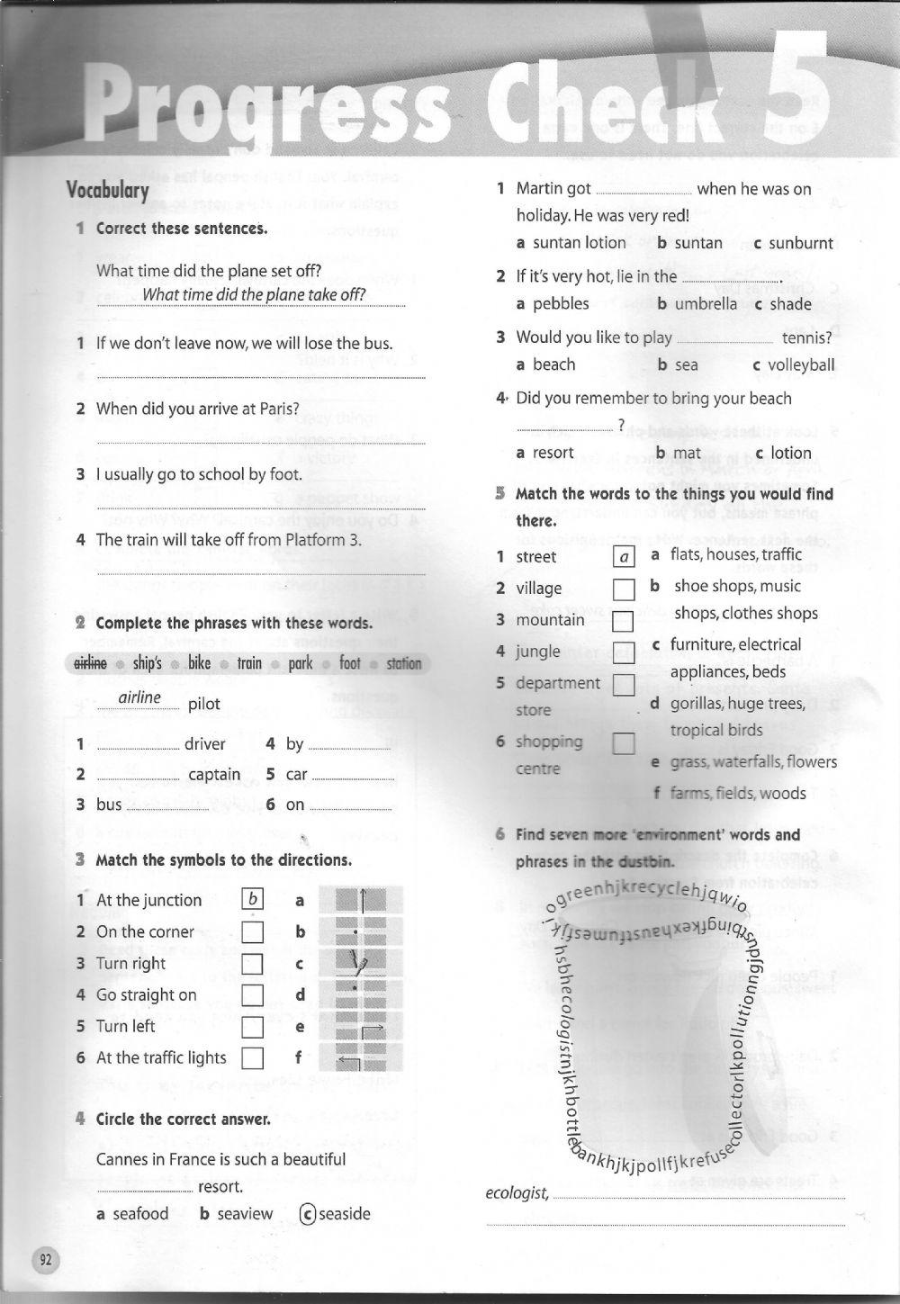 Smash 2, progress chceck 5 interactive worksheet | Live Worksheets