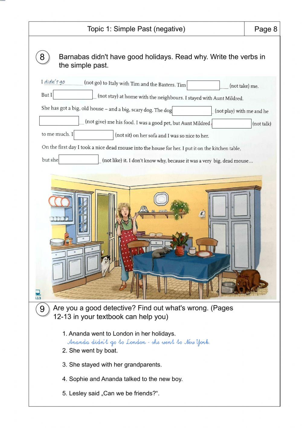 Simple past interactive worksheet for g3 | Live Worksheets