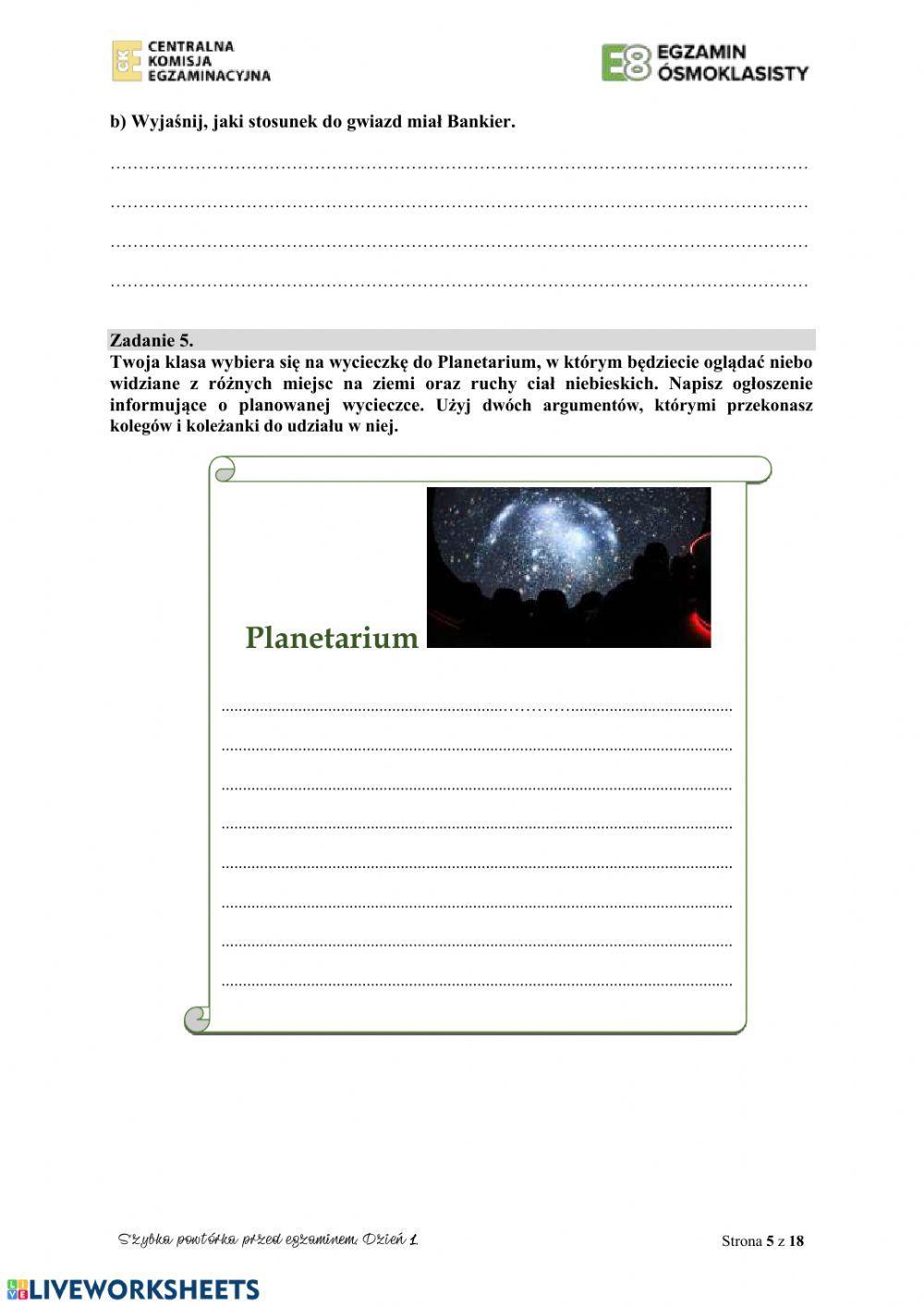 CKE Powtórka pr… | Free Interactive Worksheets | 68067