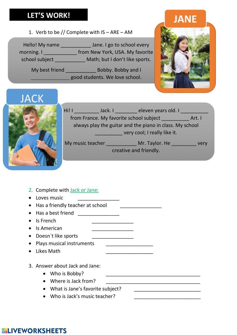 Personal inform… | Free Interactive Worksheets | 68100