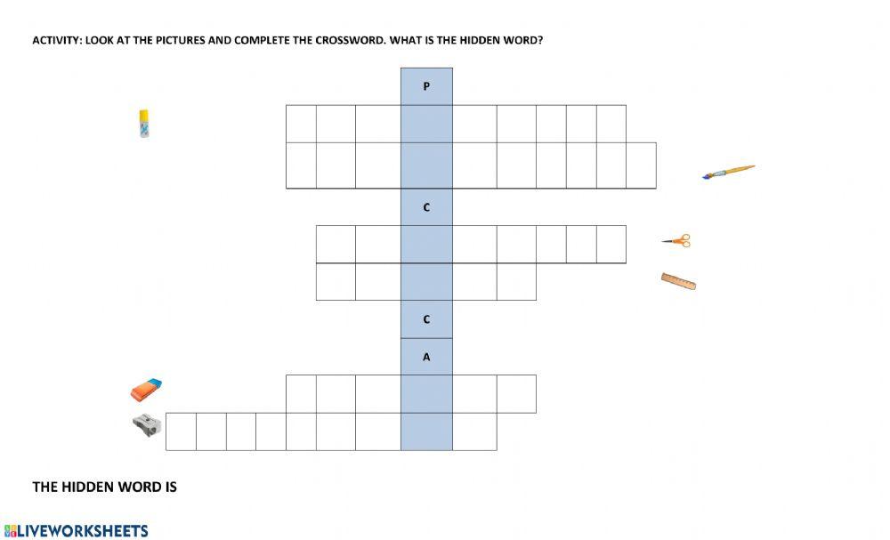 School objects interactive activity for 5º de primaria | Live Worksheets