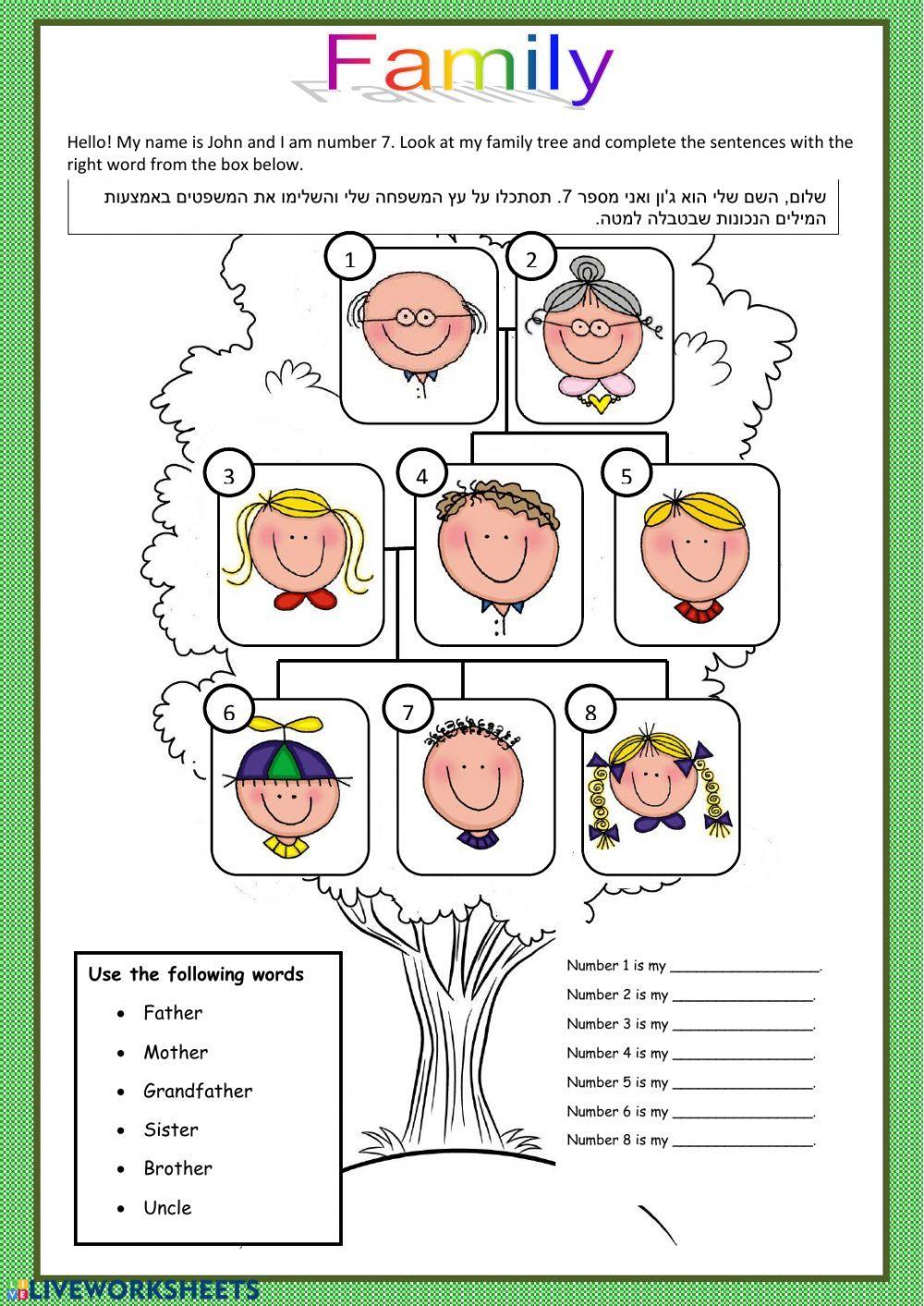Atividade Membros Da Familia Em Ingles - REVOEDUCA Atividade Membros Da Familia Em Ingles - REVOEDUCA