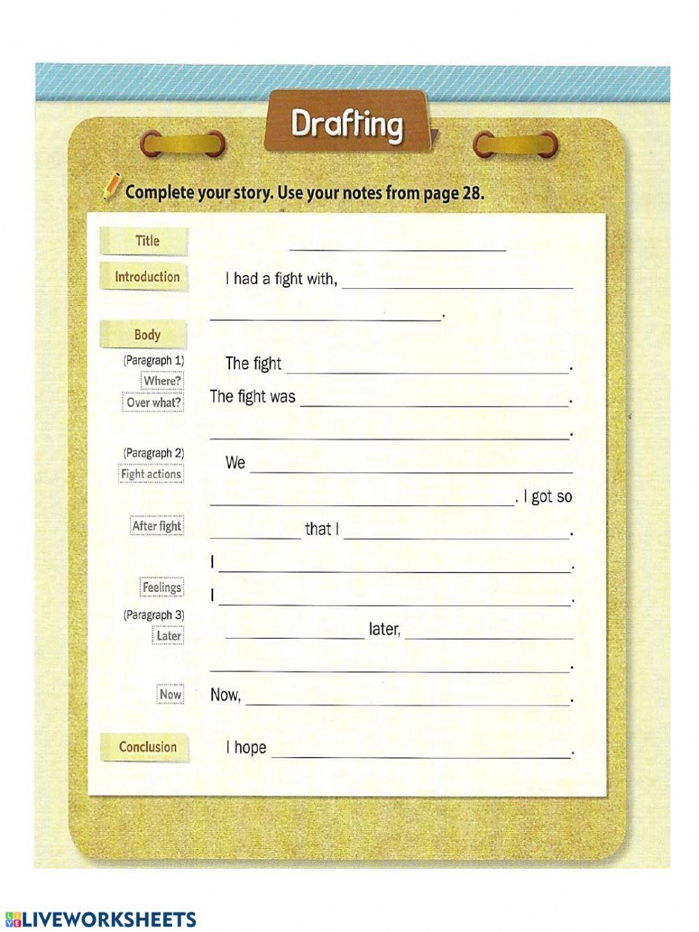 A fight worksheet | Live Worksheets