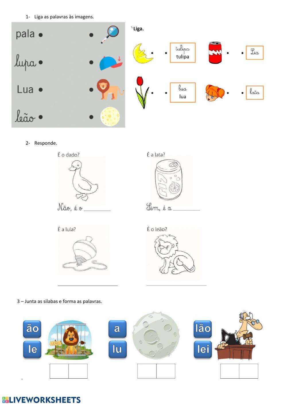 Letra L interactive worksheet | Live Worksheets