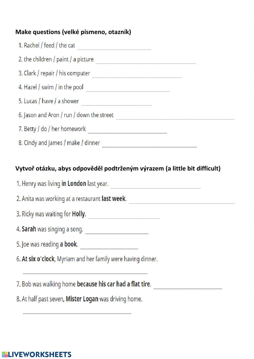 LESSON 25 Past Continuous QUESTIONS Worksheet Live, 49% OFF LESSON 25 Past Continuous QUESTIONS Worksheet Live, 49% OFF