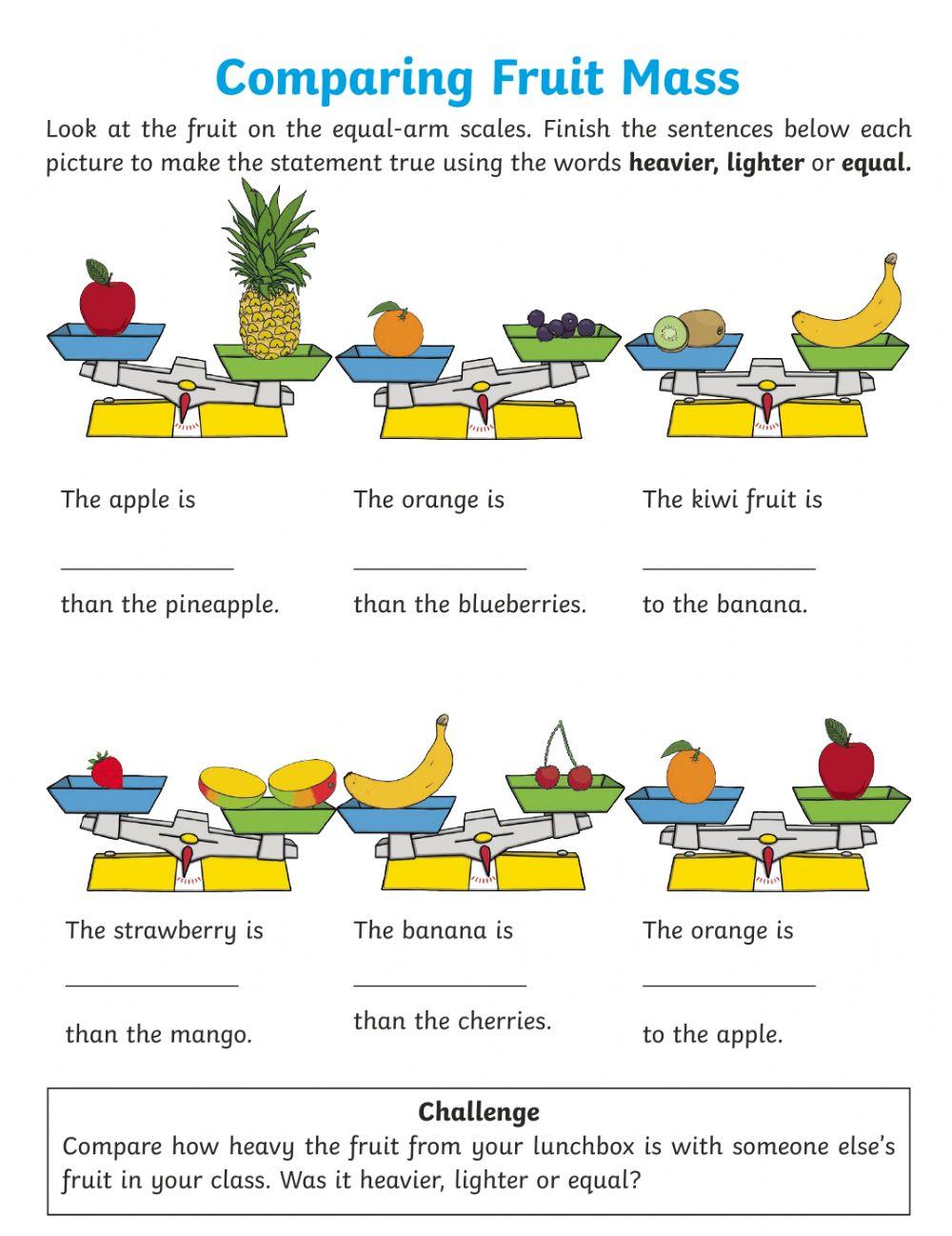 5421738 | Comparing fruit mass | year3sarri