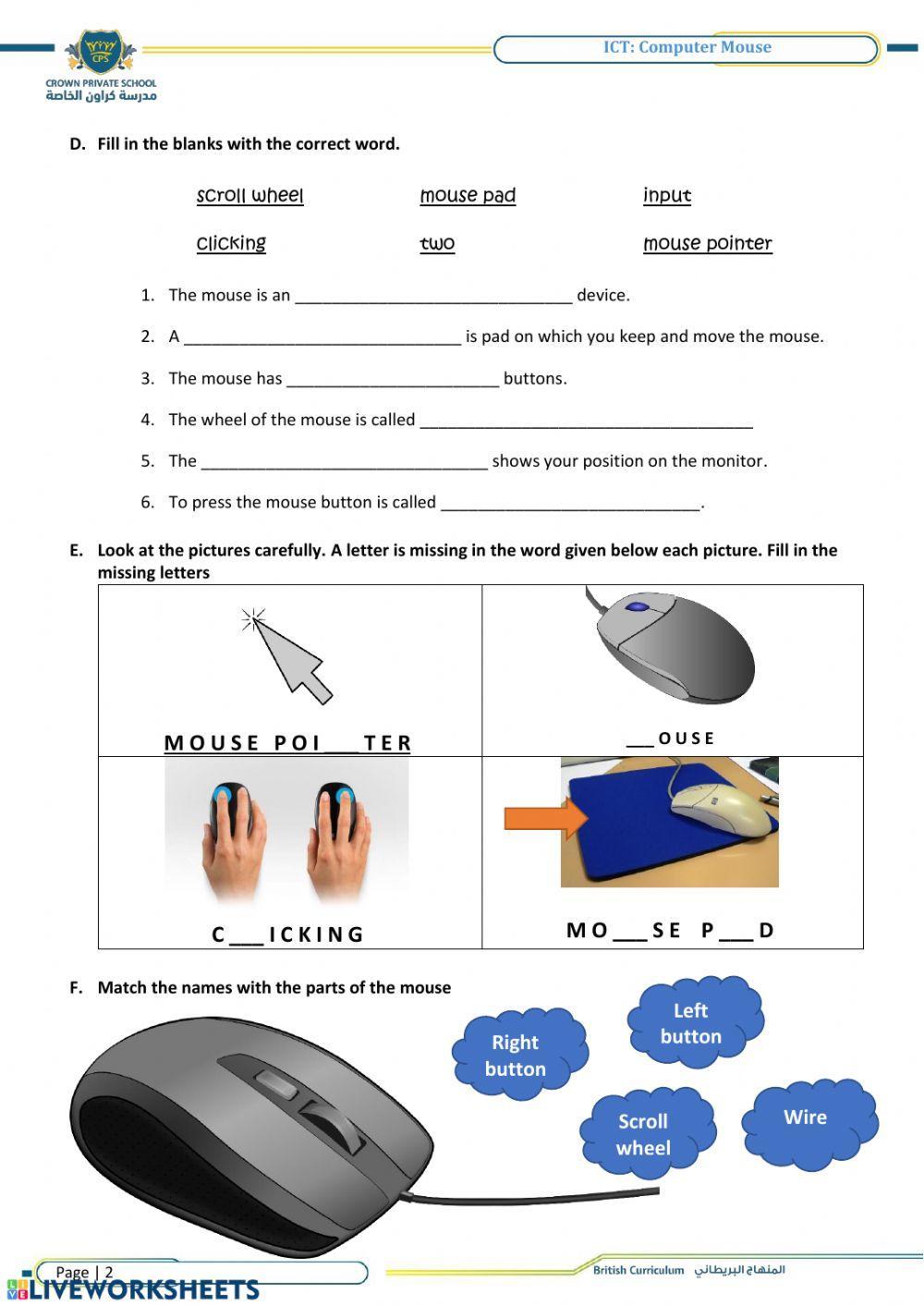 Input And Output Devices Worksheet For Grade-5 Live, 58% OFF