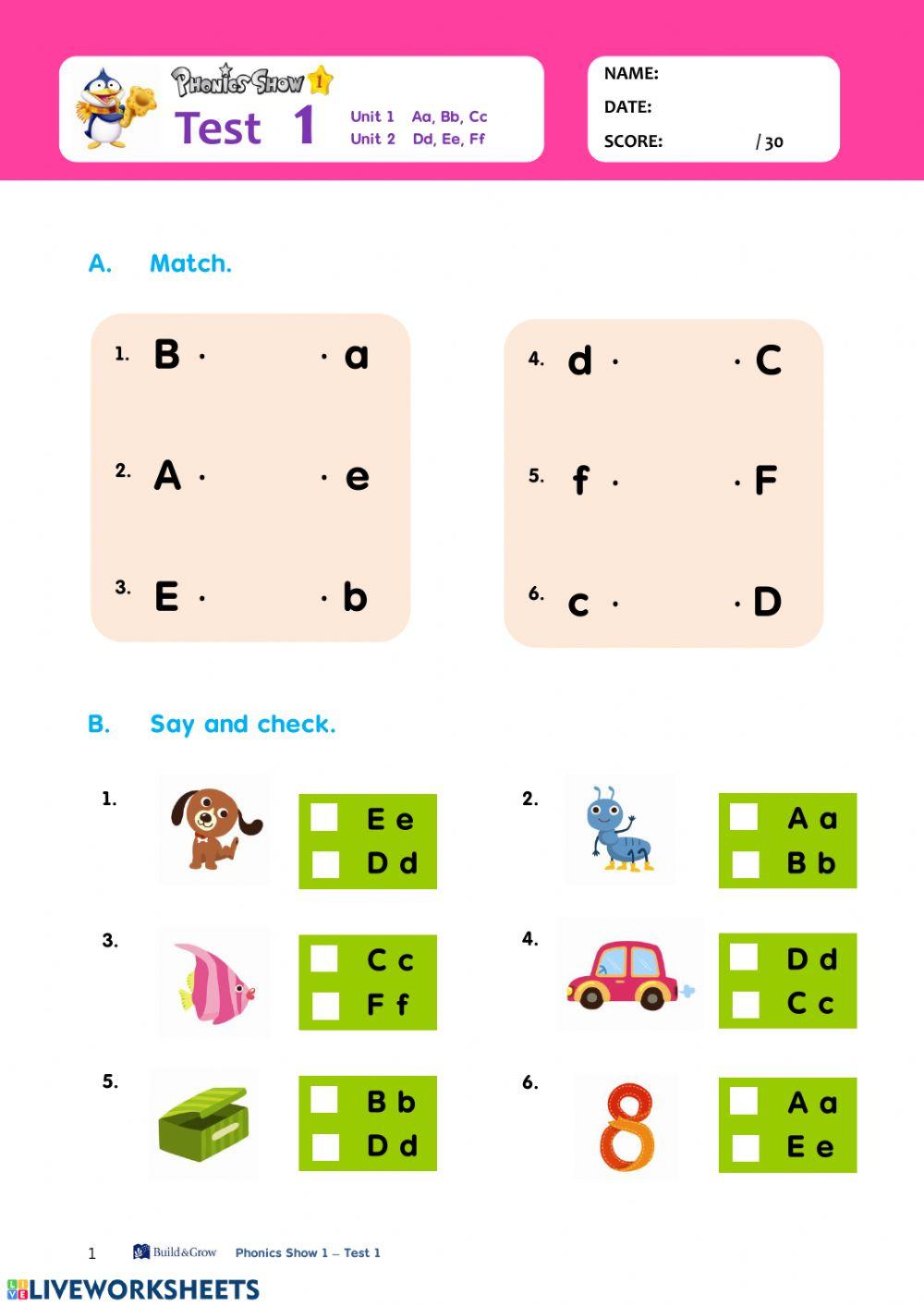 Alphabet online exercise | Live Worksheets