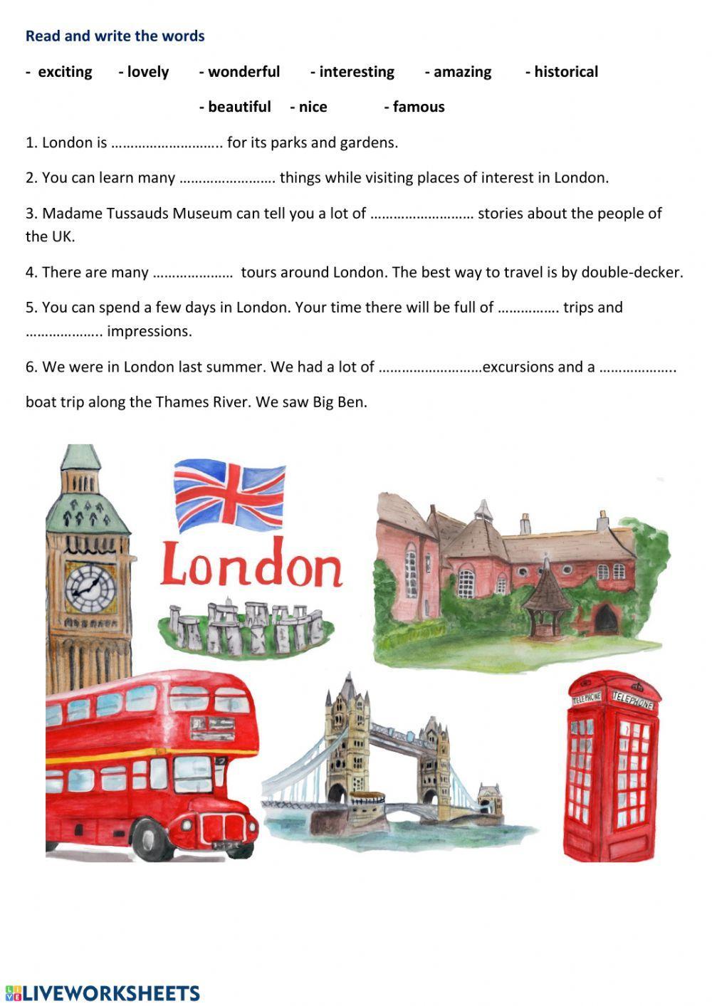 London - part 1 | Free Interactive Worksheets | 70404