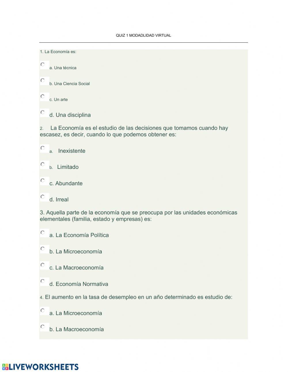 70560 | Economia | ALEXANDRA BELTRAN | LiveWorksheets