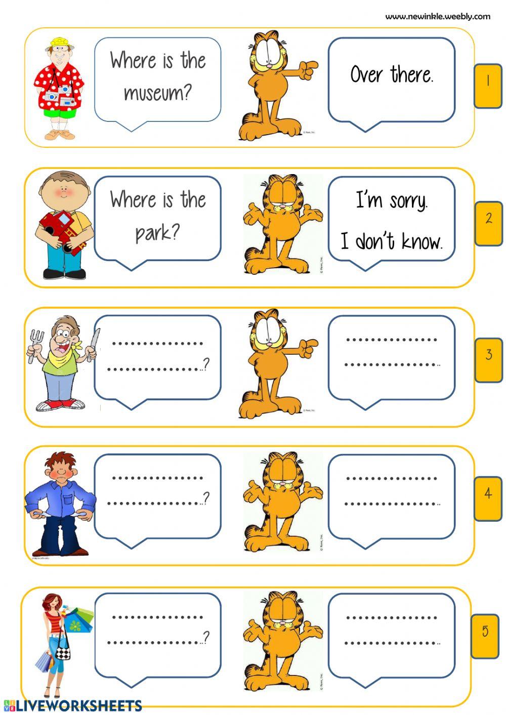 In My city where is the .....? worksheet | Live Worksheets