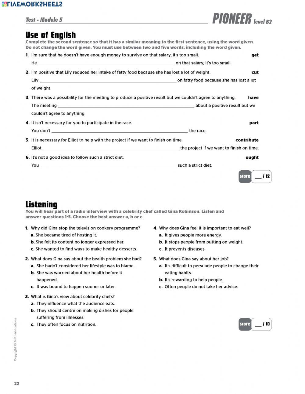 B2 UNIT 5 TEST 5423898 | carolinaschiopu1976