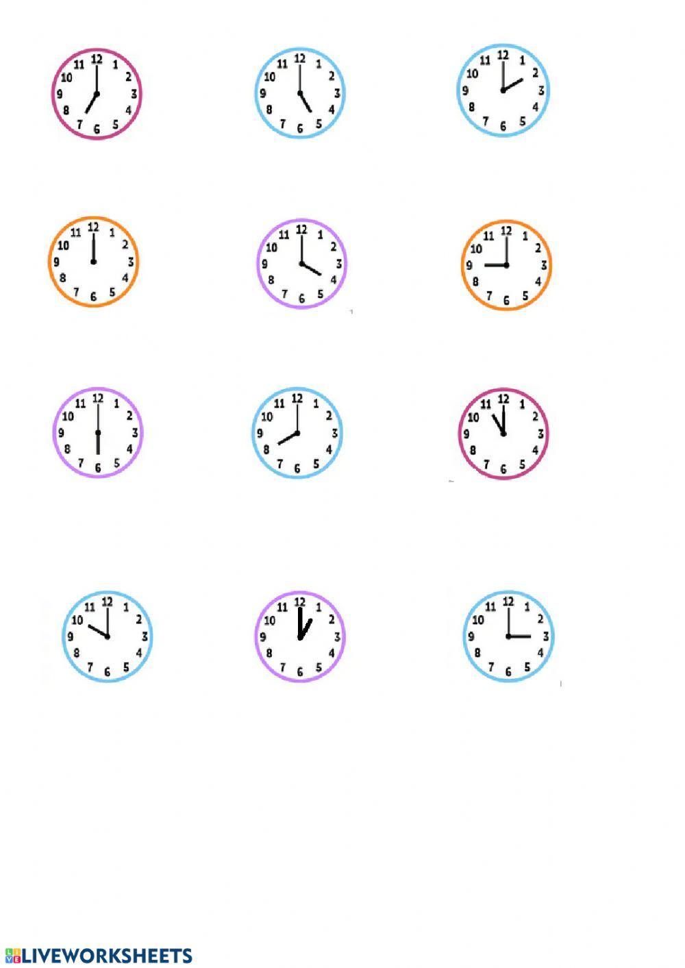 71314 | Time (O'clock) | carinastrappa | LiveWorksheets