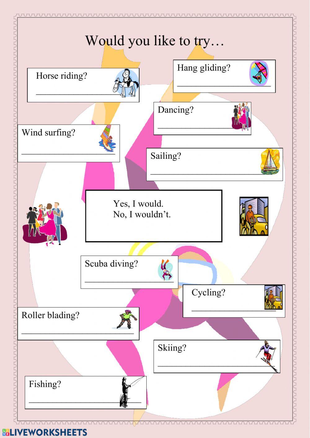 71376 | Would like to | Halynash | LiveWorksheets